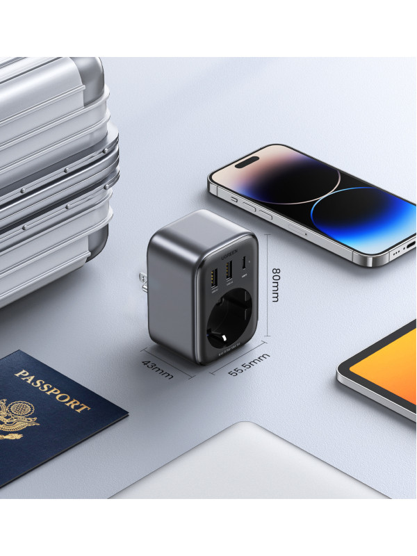 Utikač šuko adapter UGREEN, EURO utičnica na američki utikač - chipoteka.hr