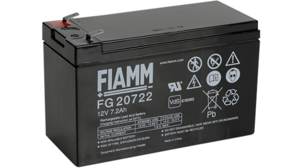 Baterija akumulatorska FIAMM FG 20722 12V 7.2Ah F6.3 151x65x94 mm ...